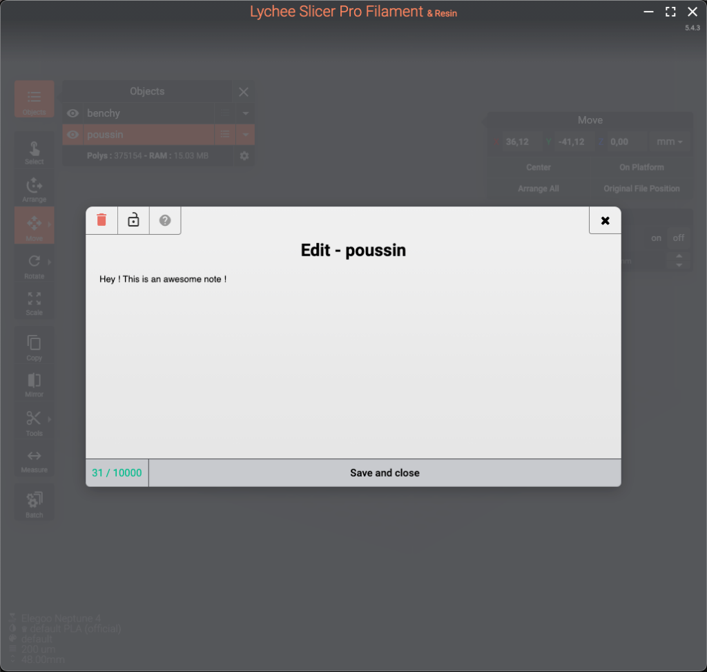 Objects List – Lychee Documentation