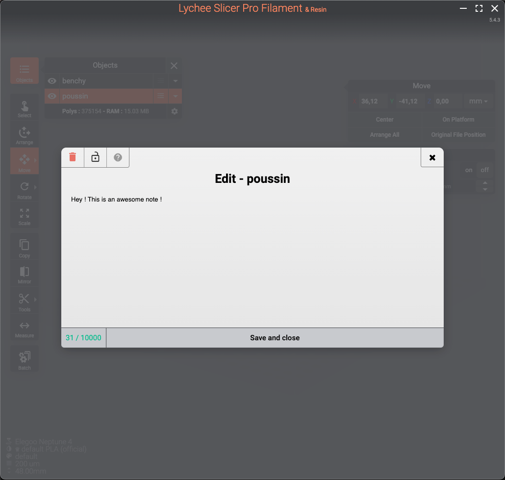 Objects List – Lychee Documentation