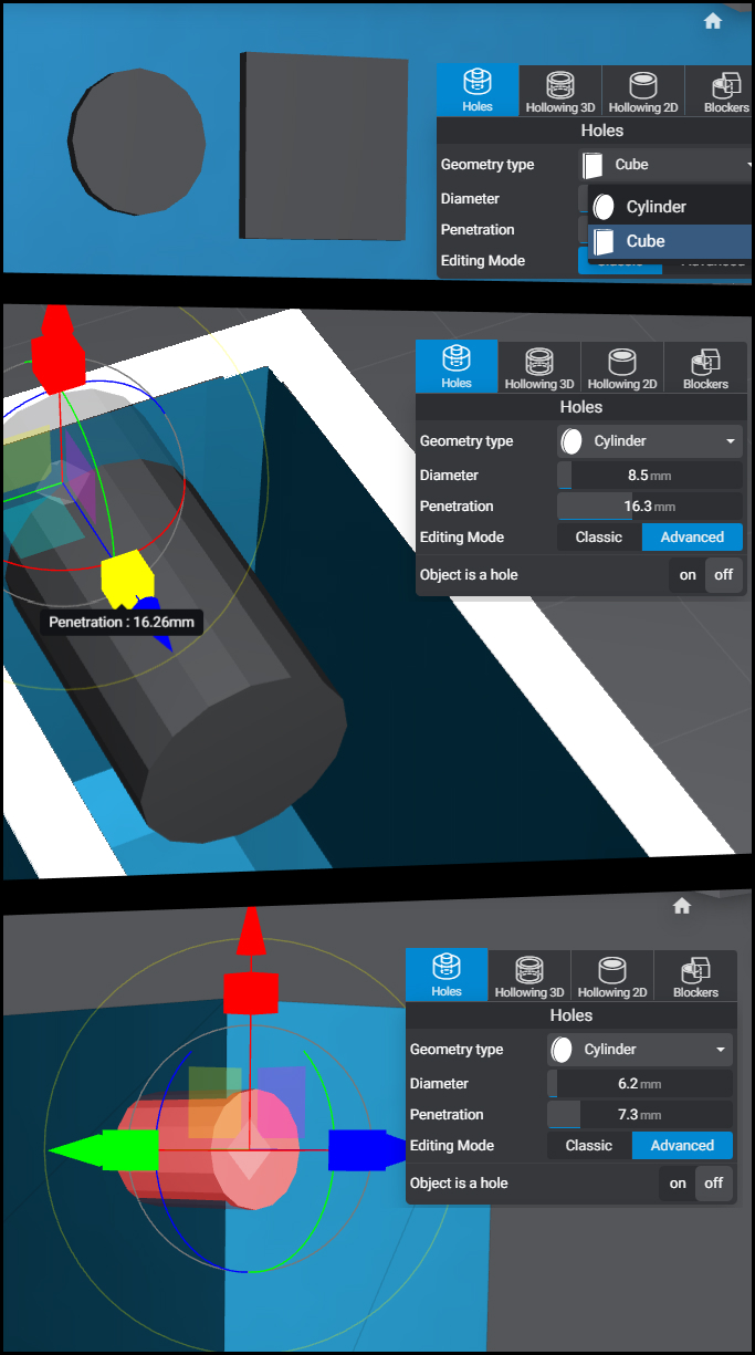 Holes configuration – Lychee Documentation