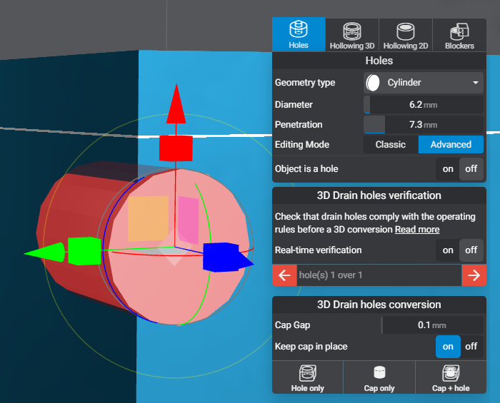 3D Drain Holes Verification – Lychee Documentation